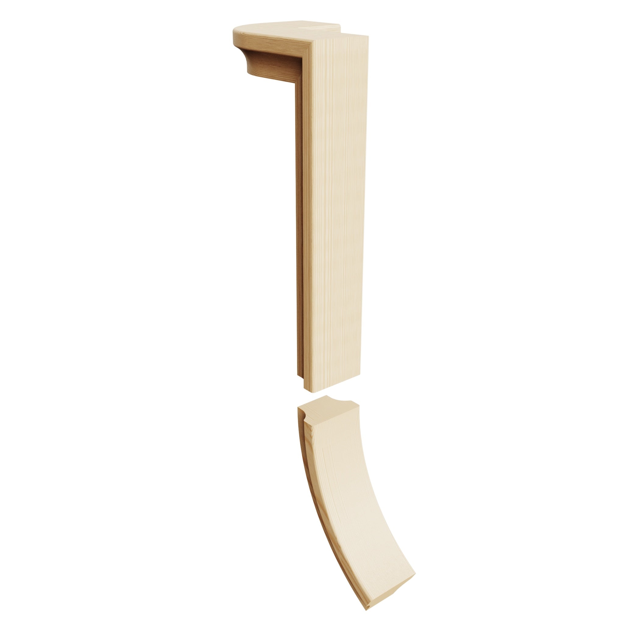 Fitting M8476-R (Rounded) - Level Quarter Turn Gooseneck Fitting with - JMP Wood
