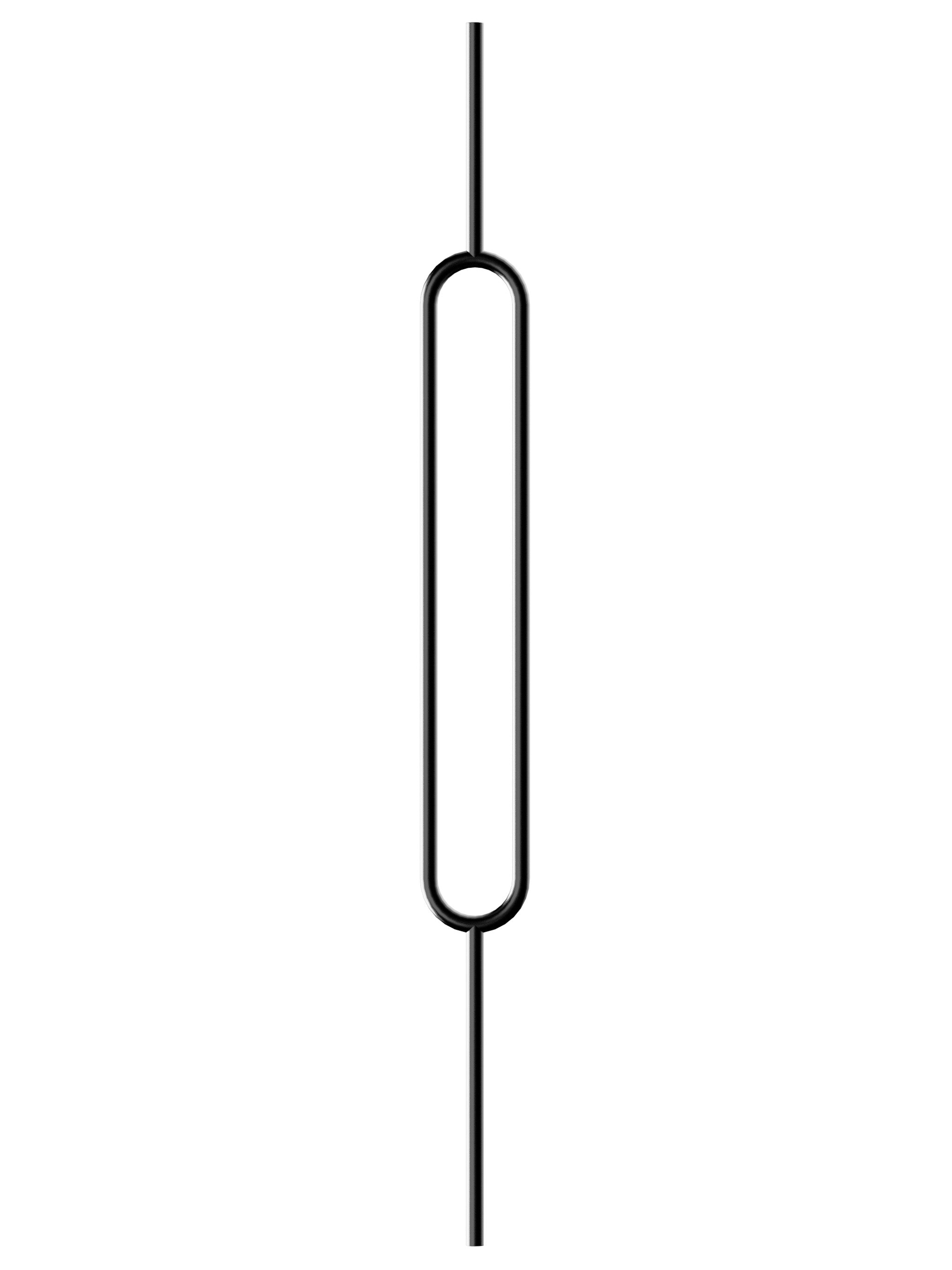 Iron Baluster 9588-XL - 5/8" Round - 24" Oval - JMP Wood