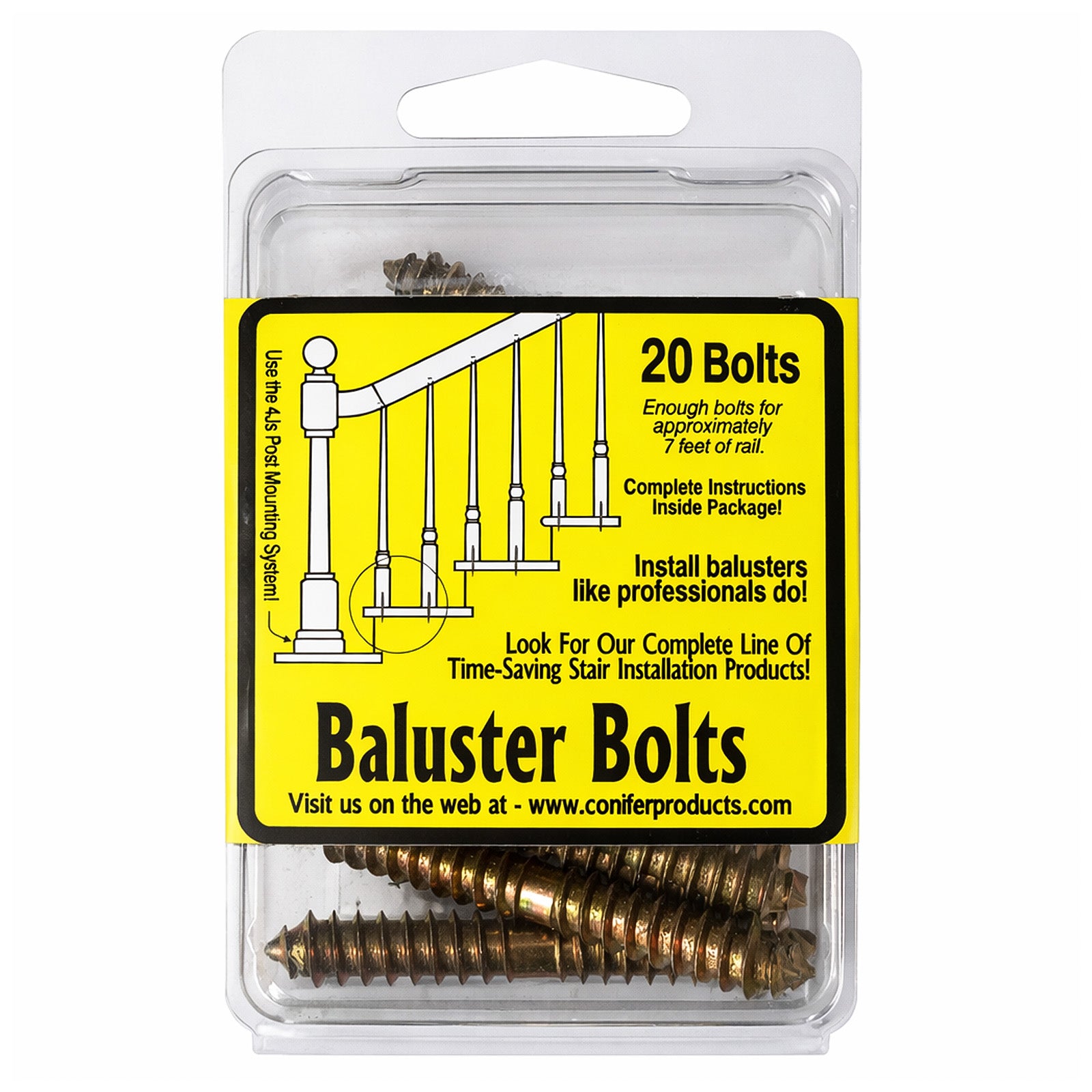 Baluster Bolts (20 Bolts) - JMP Wood