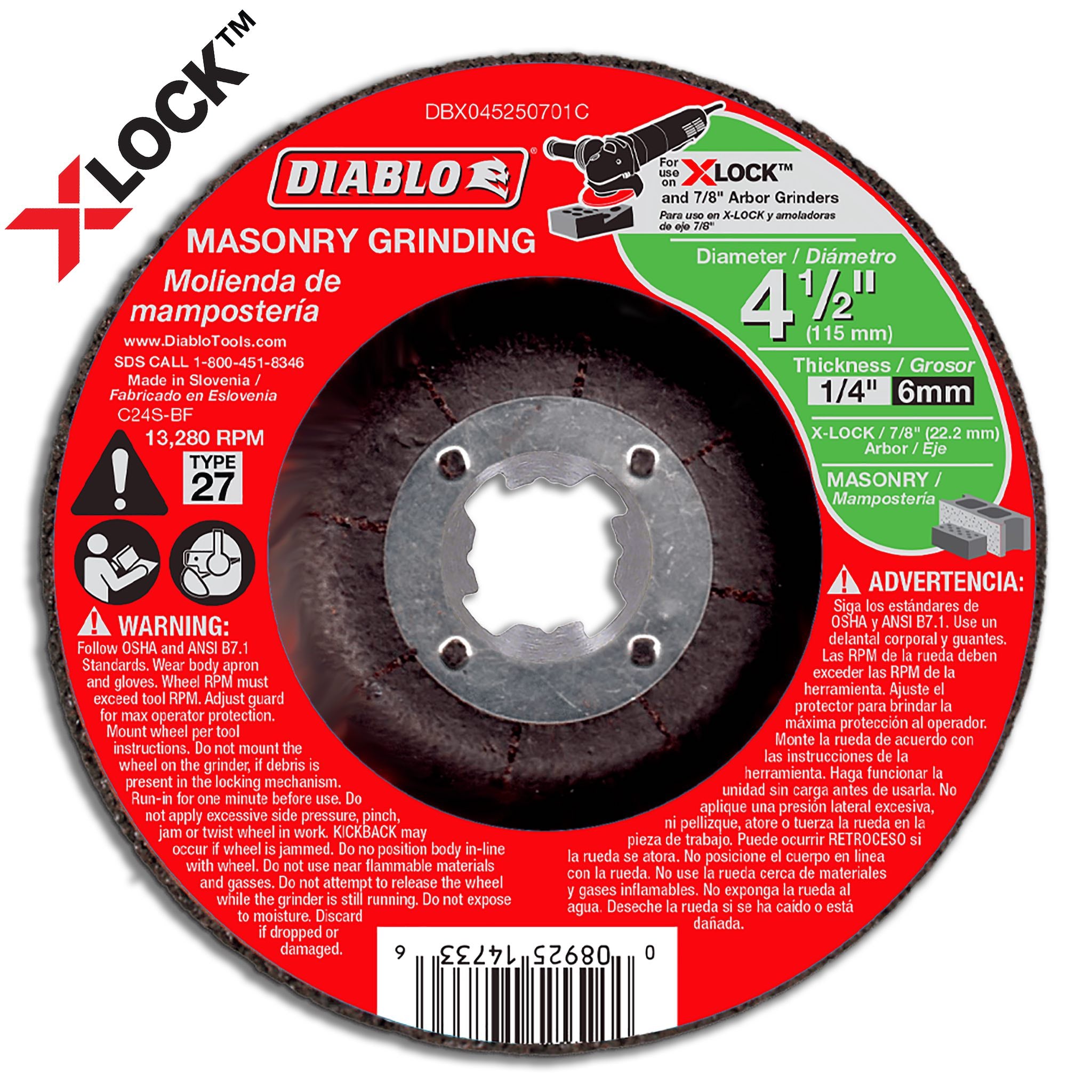 Diablo Masonry Grinding Disc for X-Lock and All Grinders - JMP Wood
