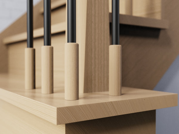 Iron Baluster MWS01 - 5/8" Round - With Wood Sleeve - JMP Wood