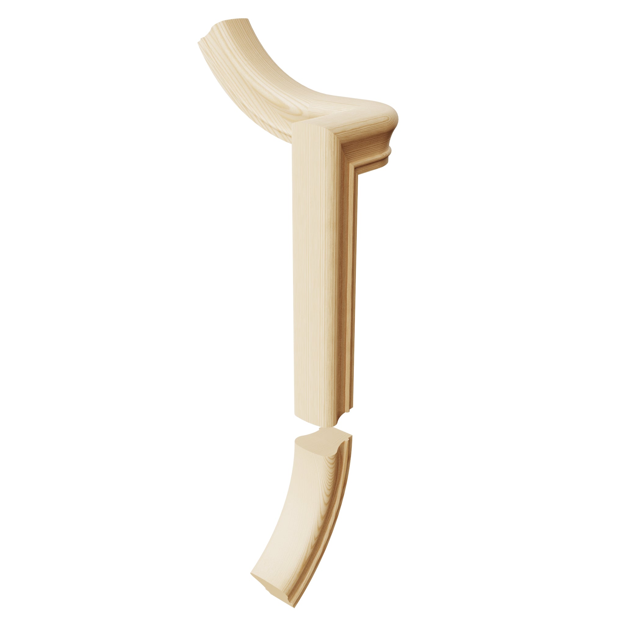 Fitting 50 - Level Quarter Turn Gooseneck Fitting (Left Hand) - JMP Wood