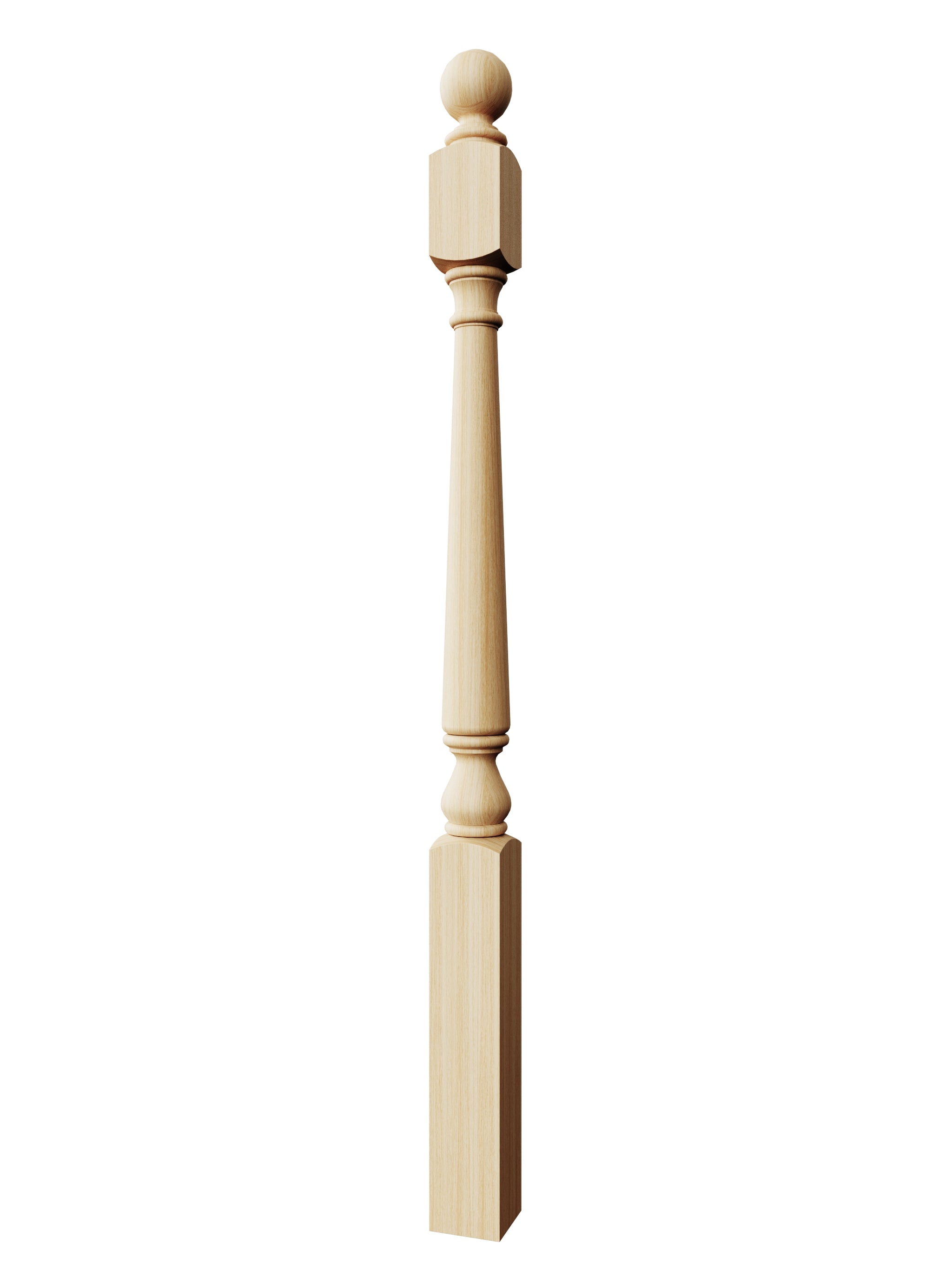 Colonial 4010BT Series Ball Top Newel Post (3") - JMP Wood