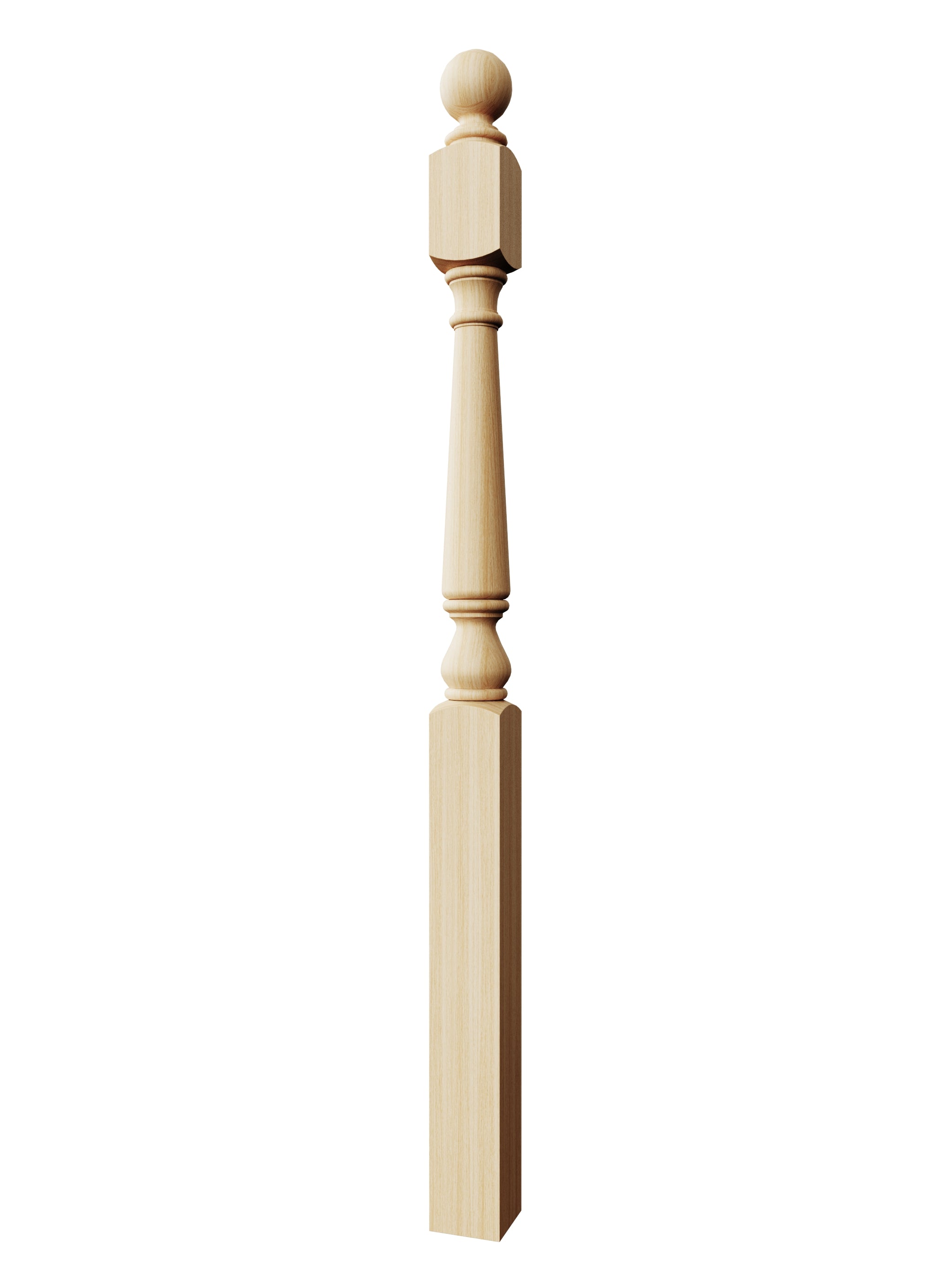Colonial 4010BTS Series Ball Top Newel Post (3") - JMP Wood