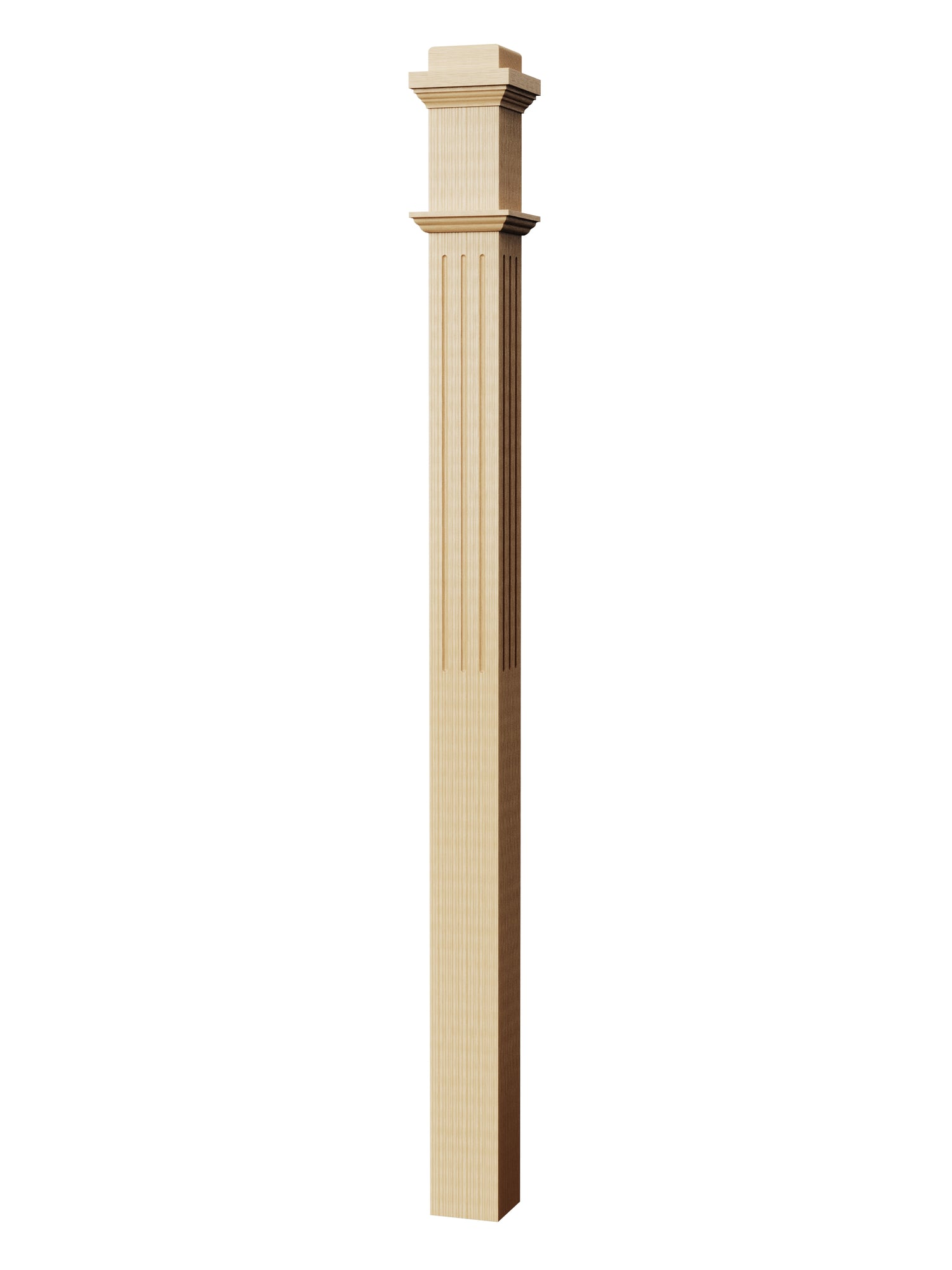 Box Newel 4075F - Fluted (3-1/2") - JMP Wood