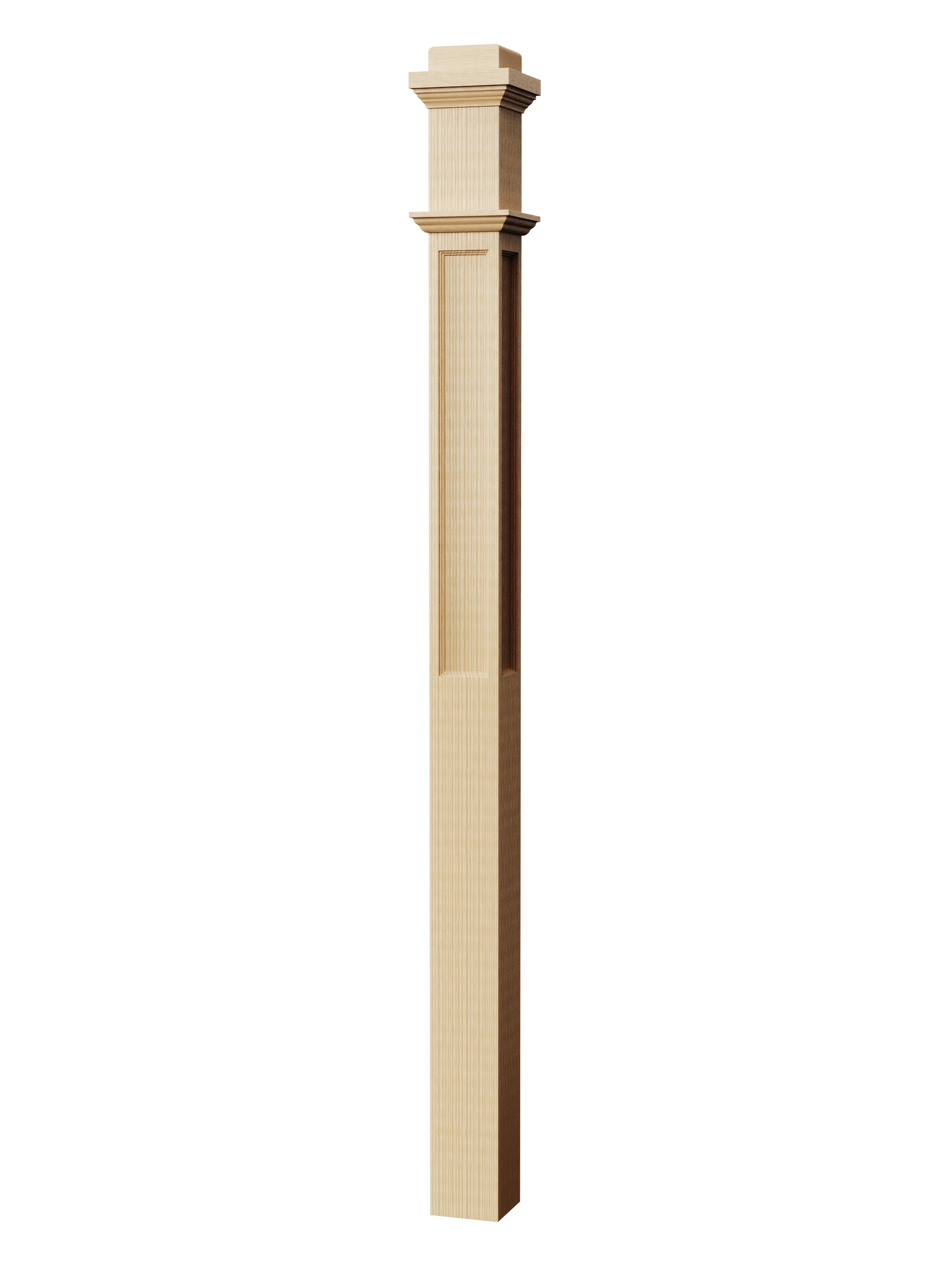 Box Newel 4075FP - Flat Panel (3-1/2") - JMP Wood
