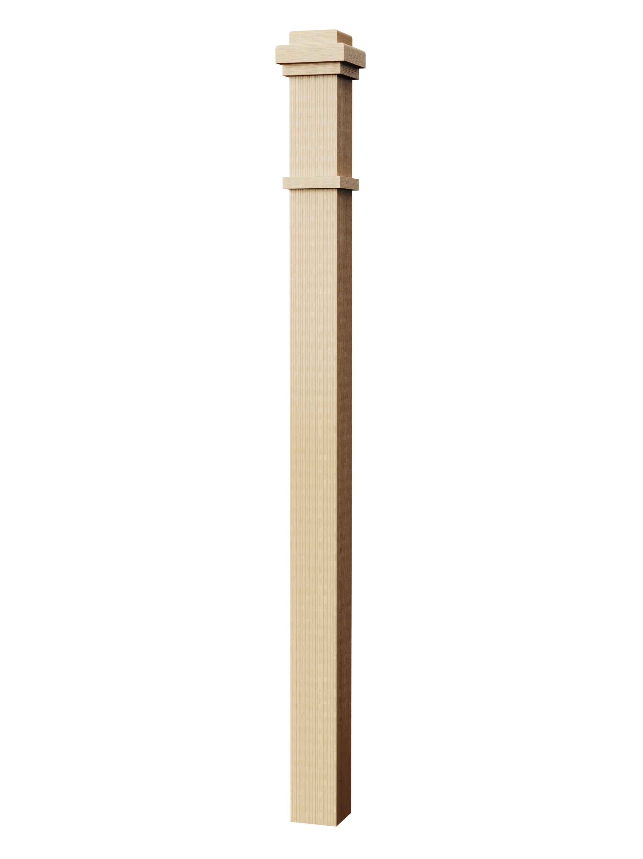 Box Newel 4075M - Mission Style (3-1/2") - JMP Wood