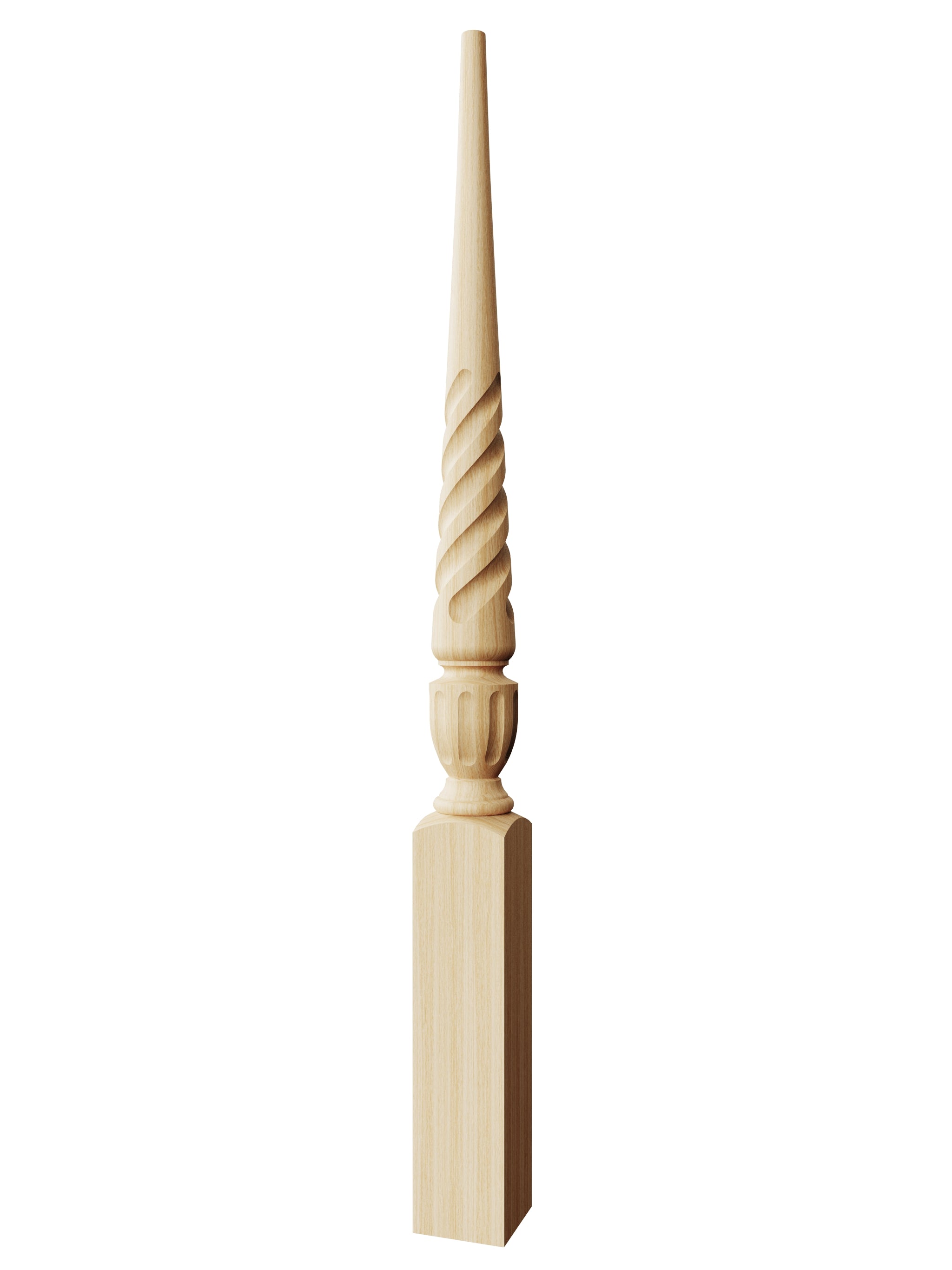 Stockbridge 3013T Stabilizer Newel Post - Twist (3-1/2") - JMP Wood