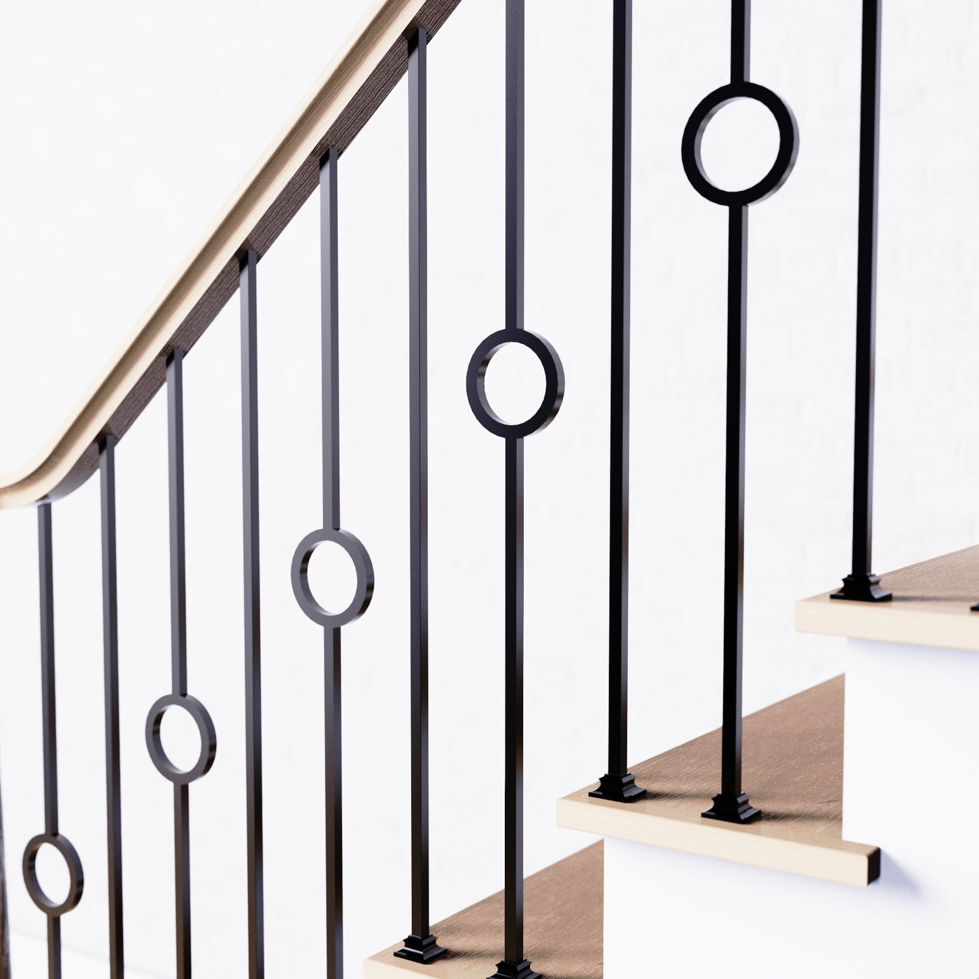 Iron Baluster 9050 - 1/2" Square - Single Ring - JMP Wood