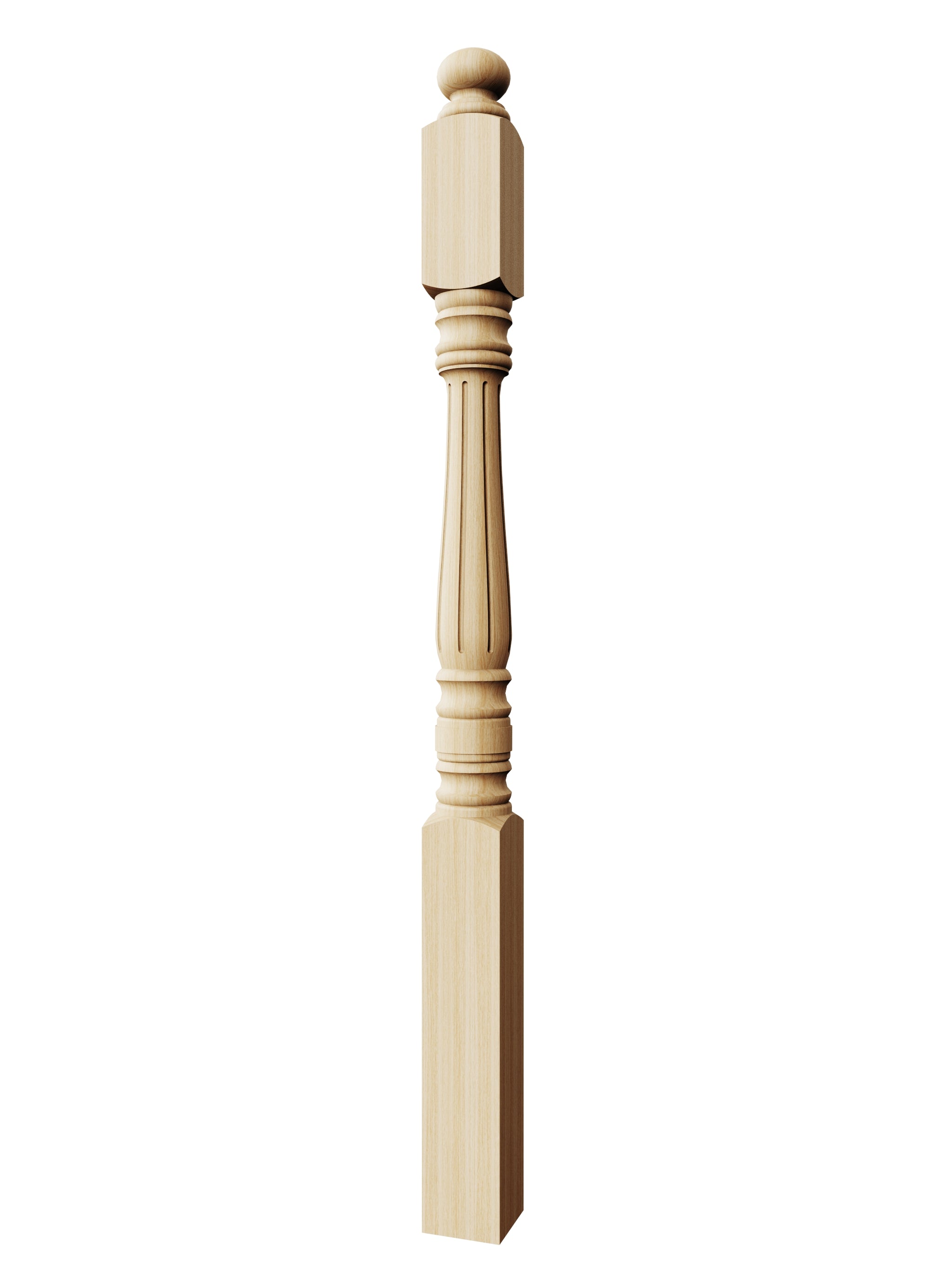 Williamsburg Post to Post Newel (Fluted) - JMP Wood