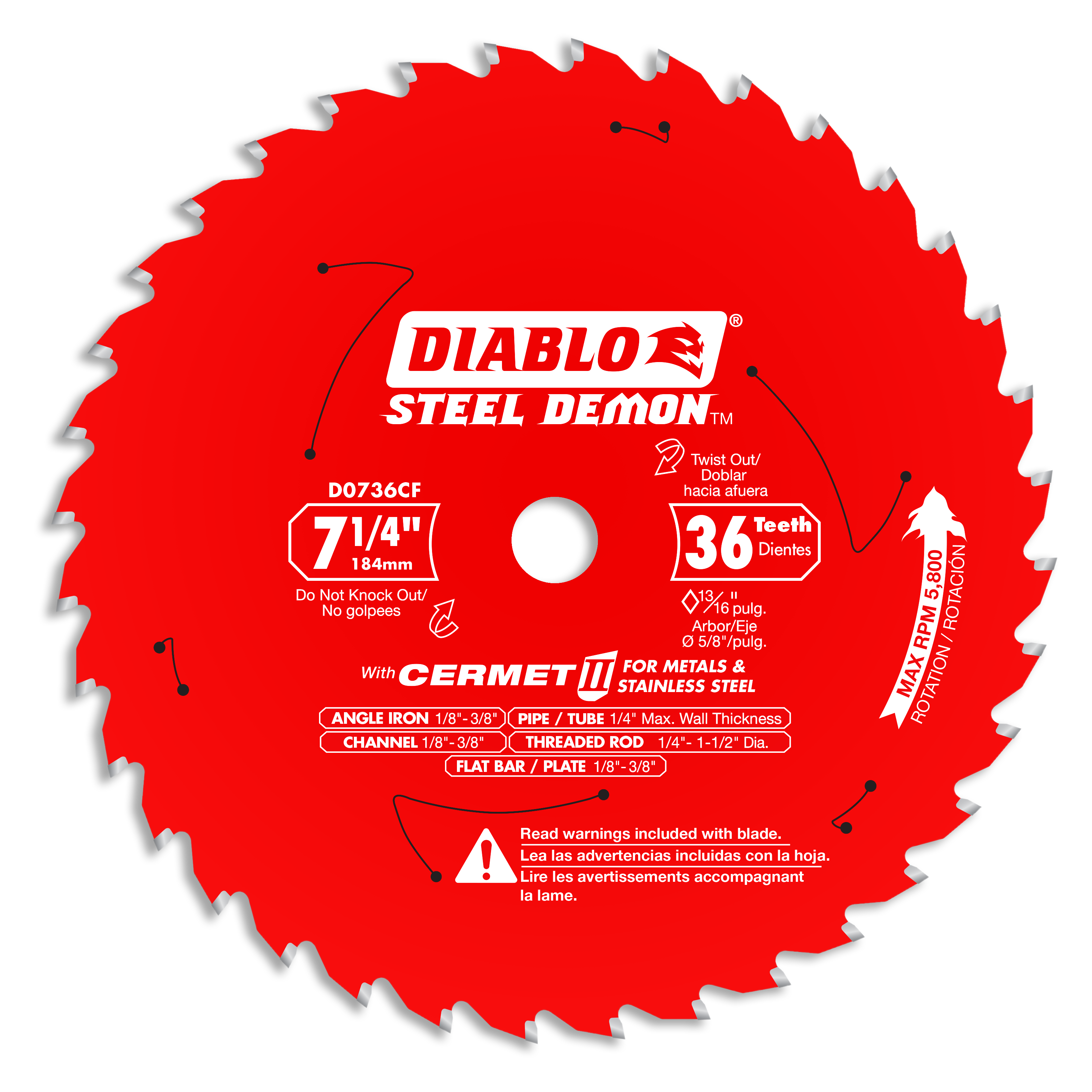 Diablo Steel Demon Carbide-Tipped Saw Blade for Thick Metal - JMP Wood