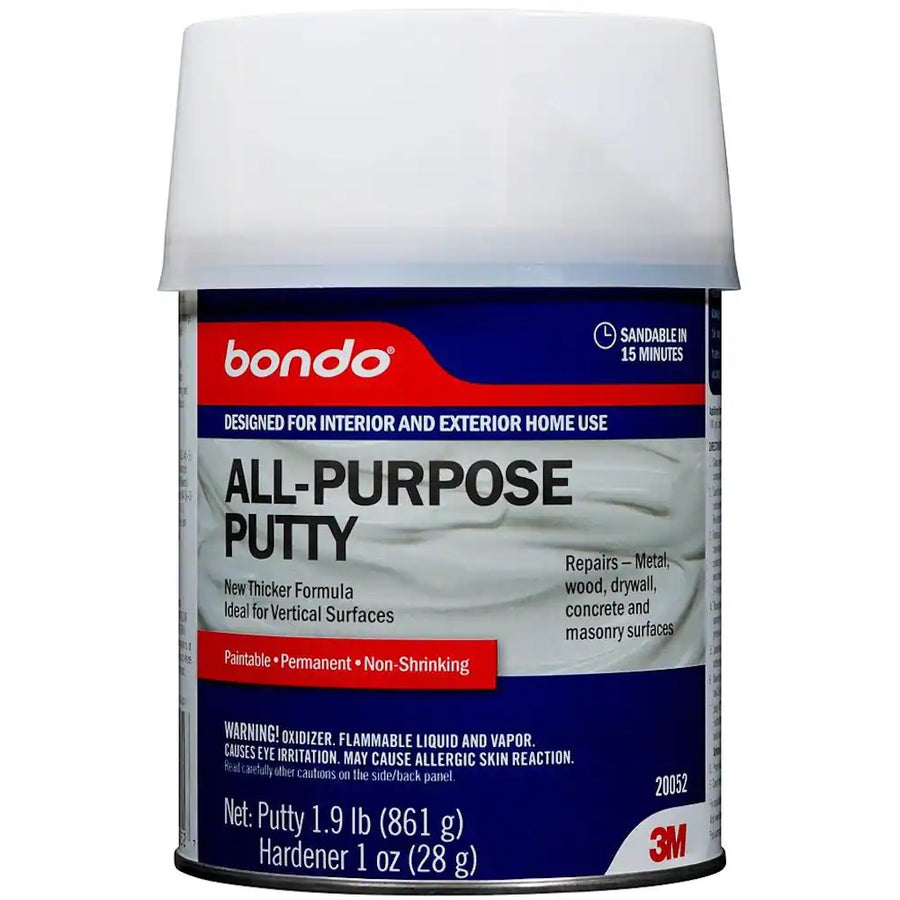 3M Bondo All-Purpose Putty - Interior & Exterior (1.9 lb) - JMP Wood