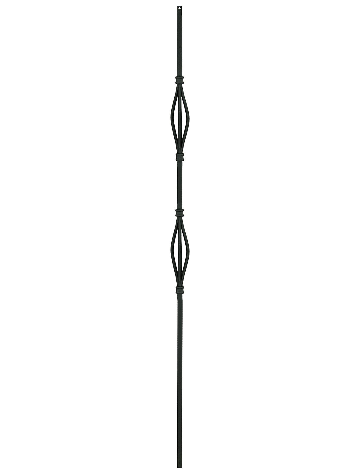 Iron Baluster T182 - 1/2" Square - Contemporary Double Basket: Slimlin ...
