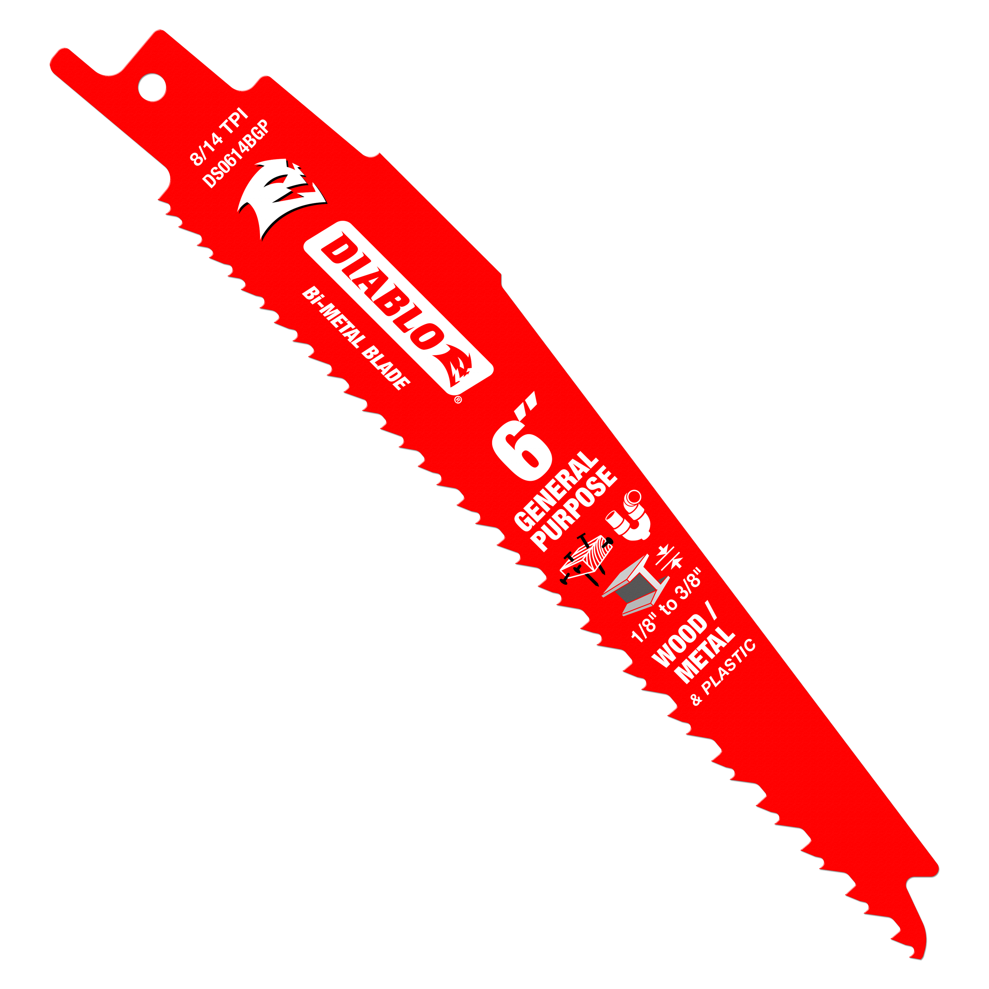 Diablo Bi-Metal Recip Blade for Nail-Embedded Wood, Metal, and Plastic ...