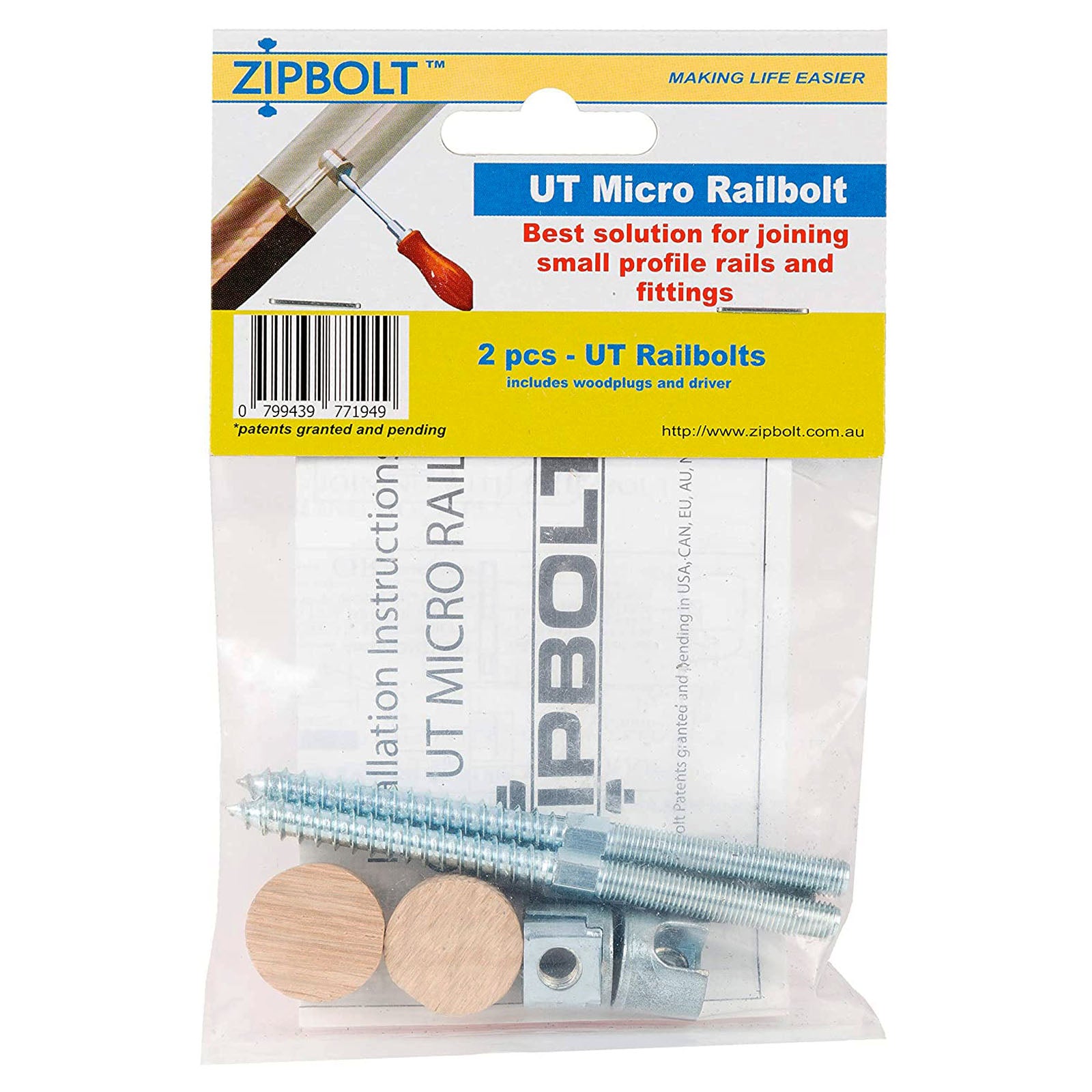 Zipbolt UT Micro Railbolt - JMP Wood